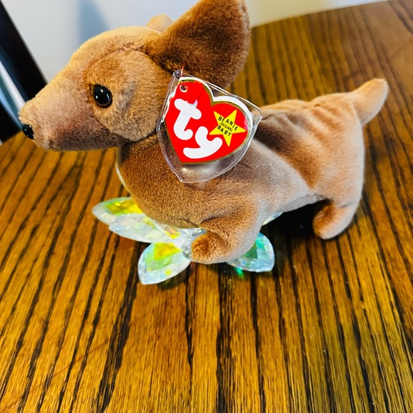 Ty | Toys | Ty Beanie Baby Brown Weenie Dog Plush 99s Nwt Rare | Poshmark